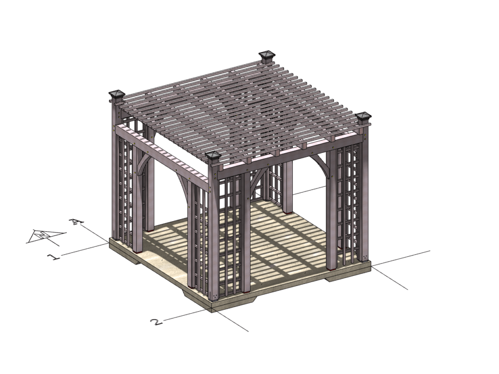 12x12 Timber Trellis - Concept Plan