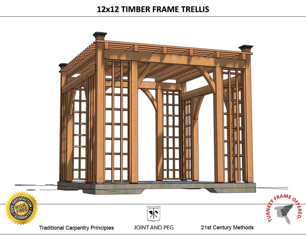 12x12 Timber Trellis - Concept Plan