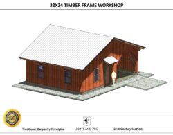 32x24 Timber Frame Workshop Plan
