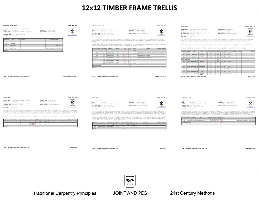 Timber Frame Trellis Plan
