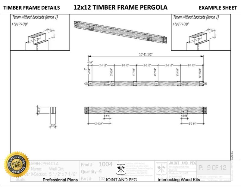 Timber Frame Pergola Plan