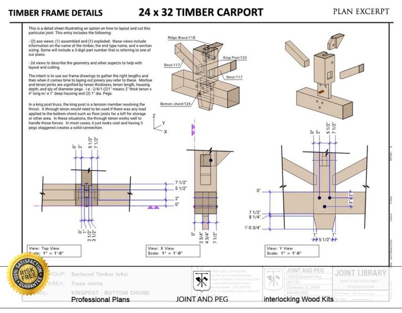 Timber Frame Carport Plan