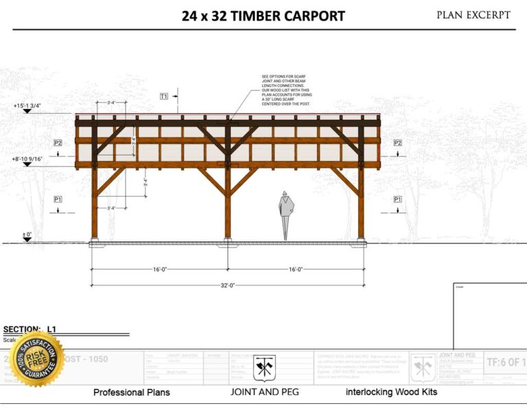 Timber Frame Carport Plan