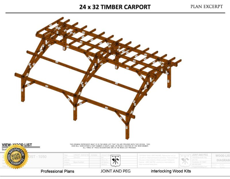 Timber Frame Carport Plan