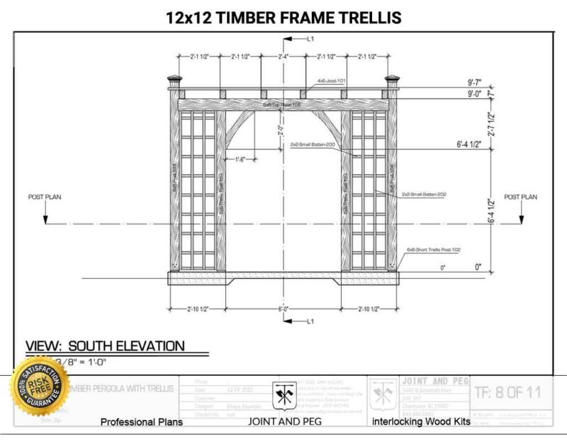 Timber Frame Trellis Plan