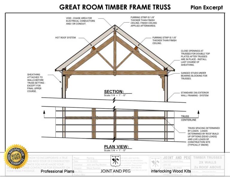 Great Room Timber Frame Truss Plan