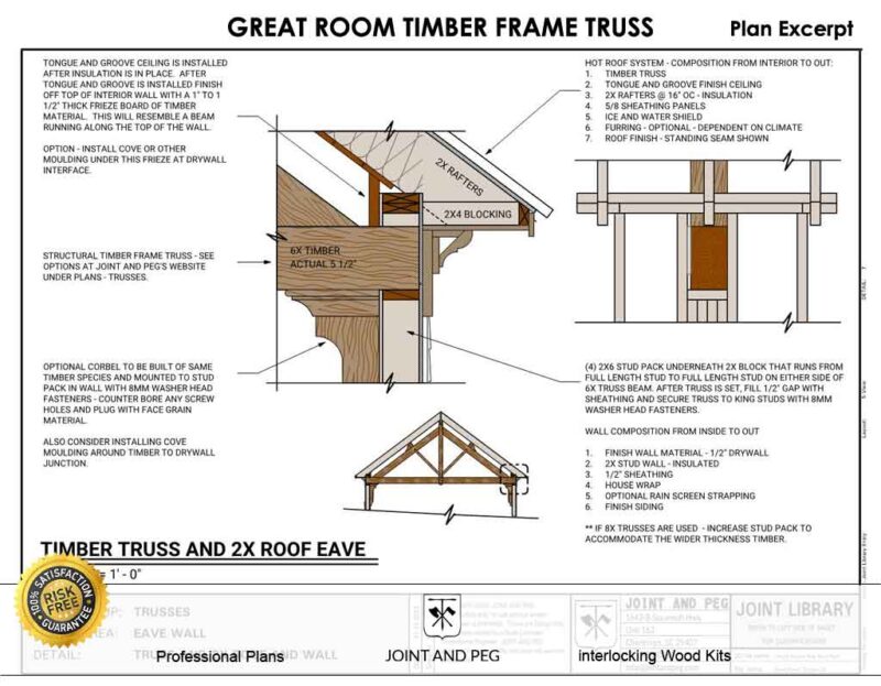 Great Room Timber Frame Truss Plan