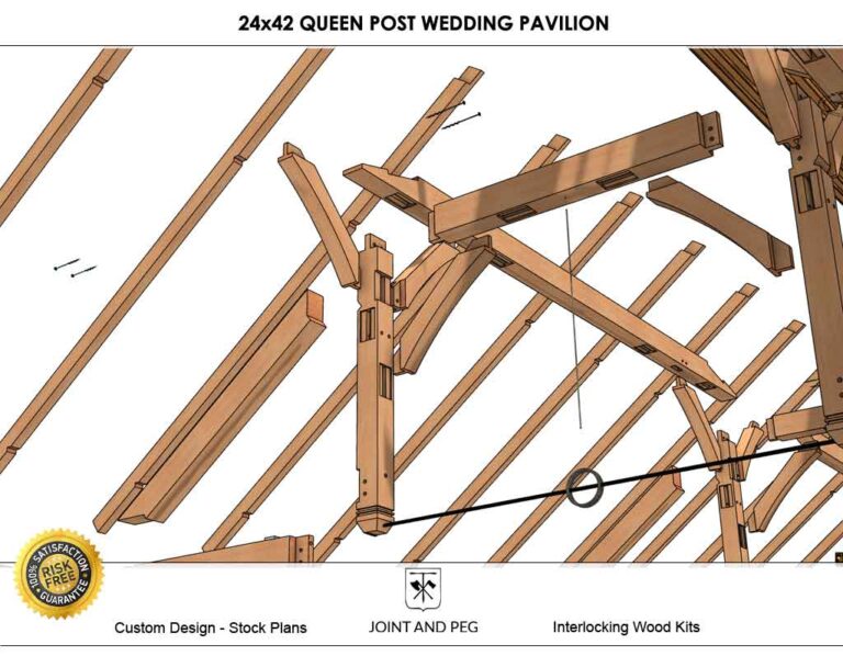 24x42 Queen Post Truss Plan