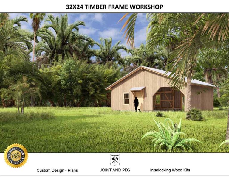32x24 Timber Frame Workshop Plan