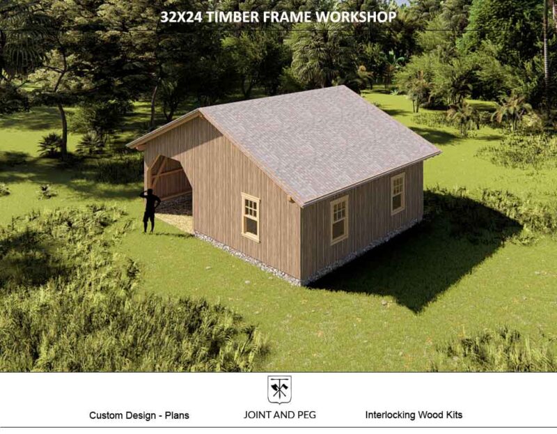 32x24 Timber Frame Workshop Plan