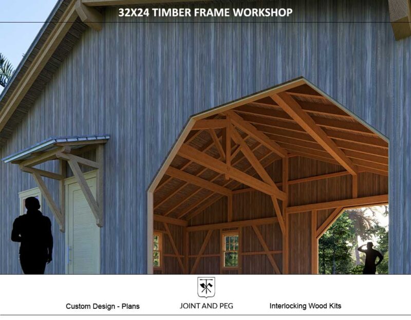 32x24 Timber Frame Workshop Plan