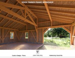 32x24 Timber Frame Workshop Plan