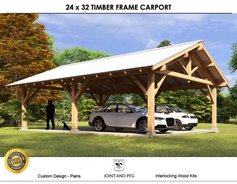 24x32 Timber Frame Carport Plan