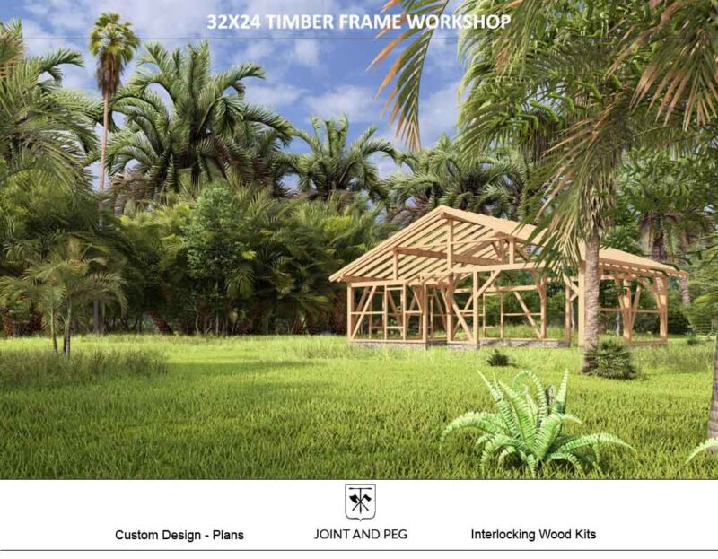 32x24 Timber Frame Workshop Plan