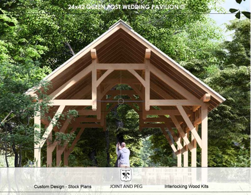 24x42 Queen Post Truss Plan