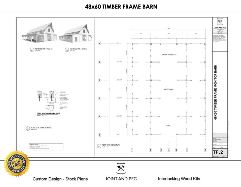 48x60 Timber Frame Barn Plan