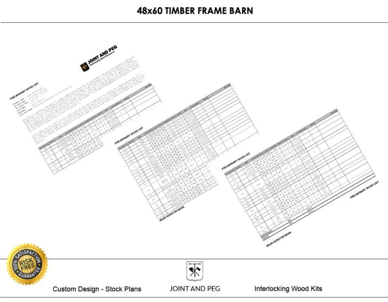 48x60 Timber Frame Barn Plan