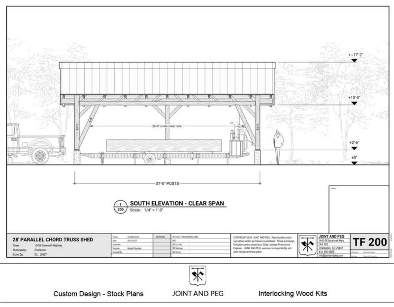 16x31 Sawmill Shed Plan